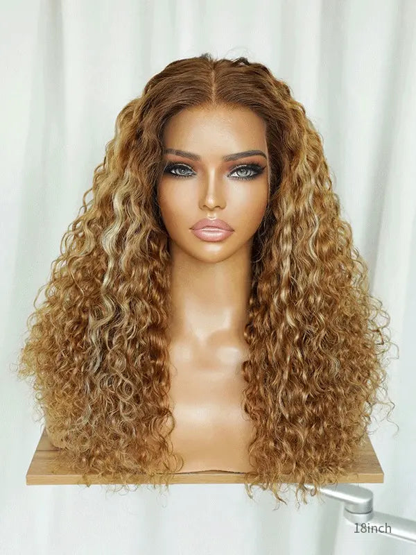 Curly Hair Wig Water Wave Hd Lace Wig Bleached Knots Hairvivi